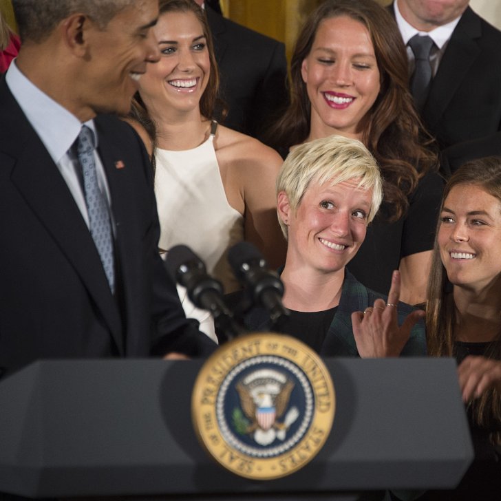 President Obama Calls US Women's Soccer Team Badass | POPSUGAR Fitness President Obama Calls US Women's Soccer Team Badass | POPSUGAR Fitness
