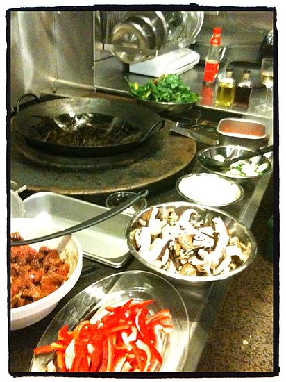 Stir-frying in a Giant Wok