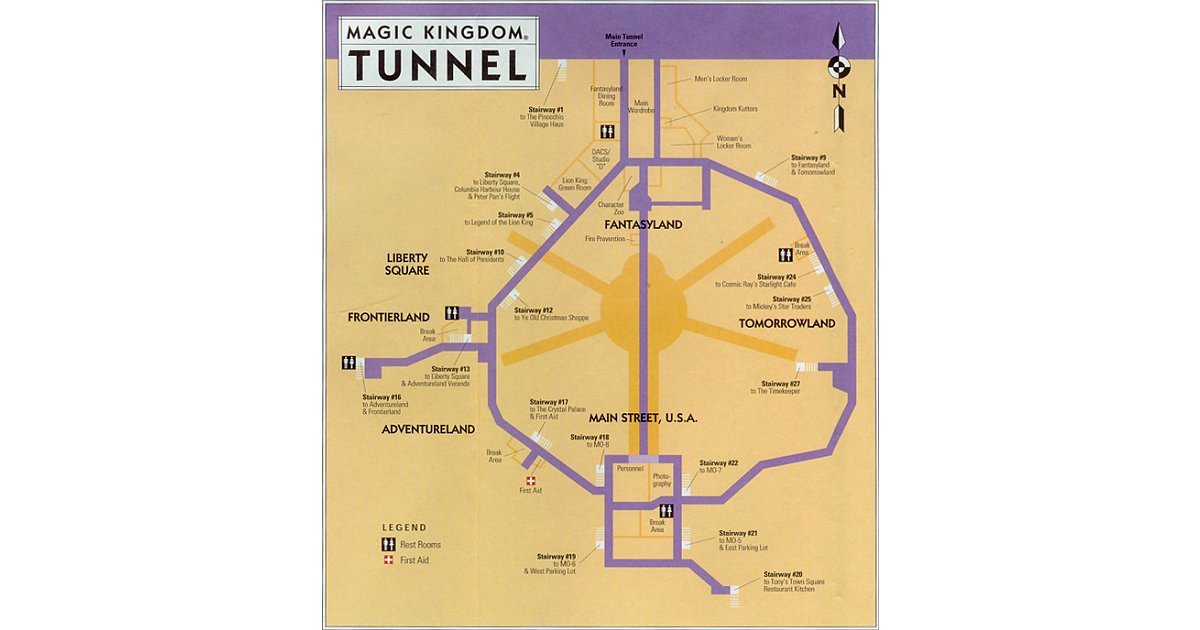 Hidden Underground Tunnels Disney