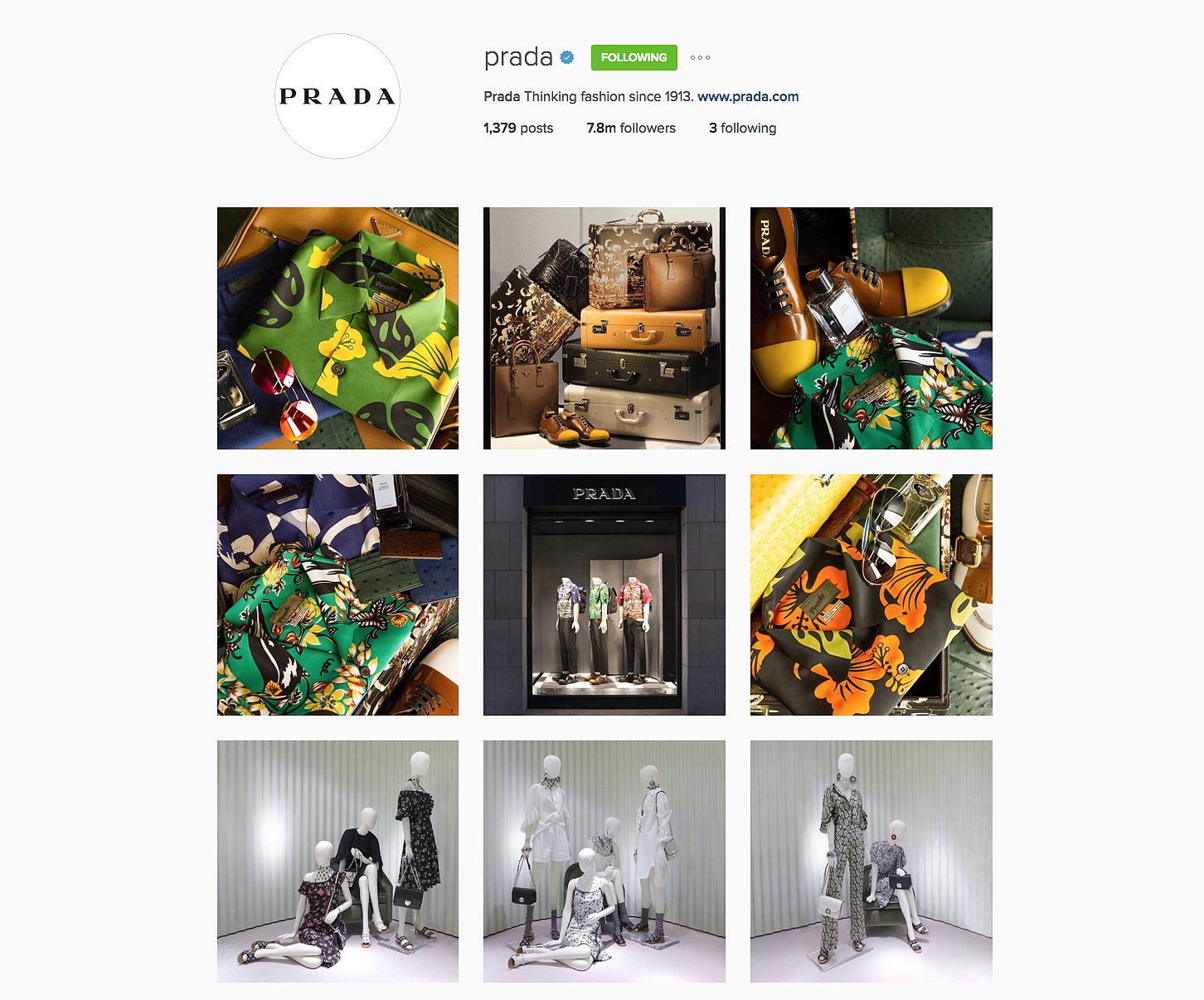 Prada's Instagram Feed | Are You a Prada Lady or a Miu Miu Girl? The ...