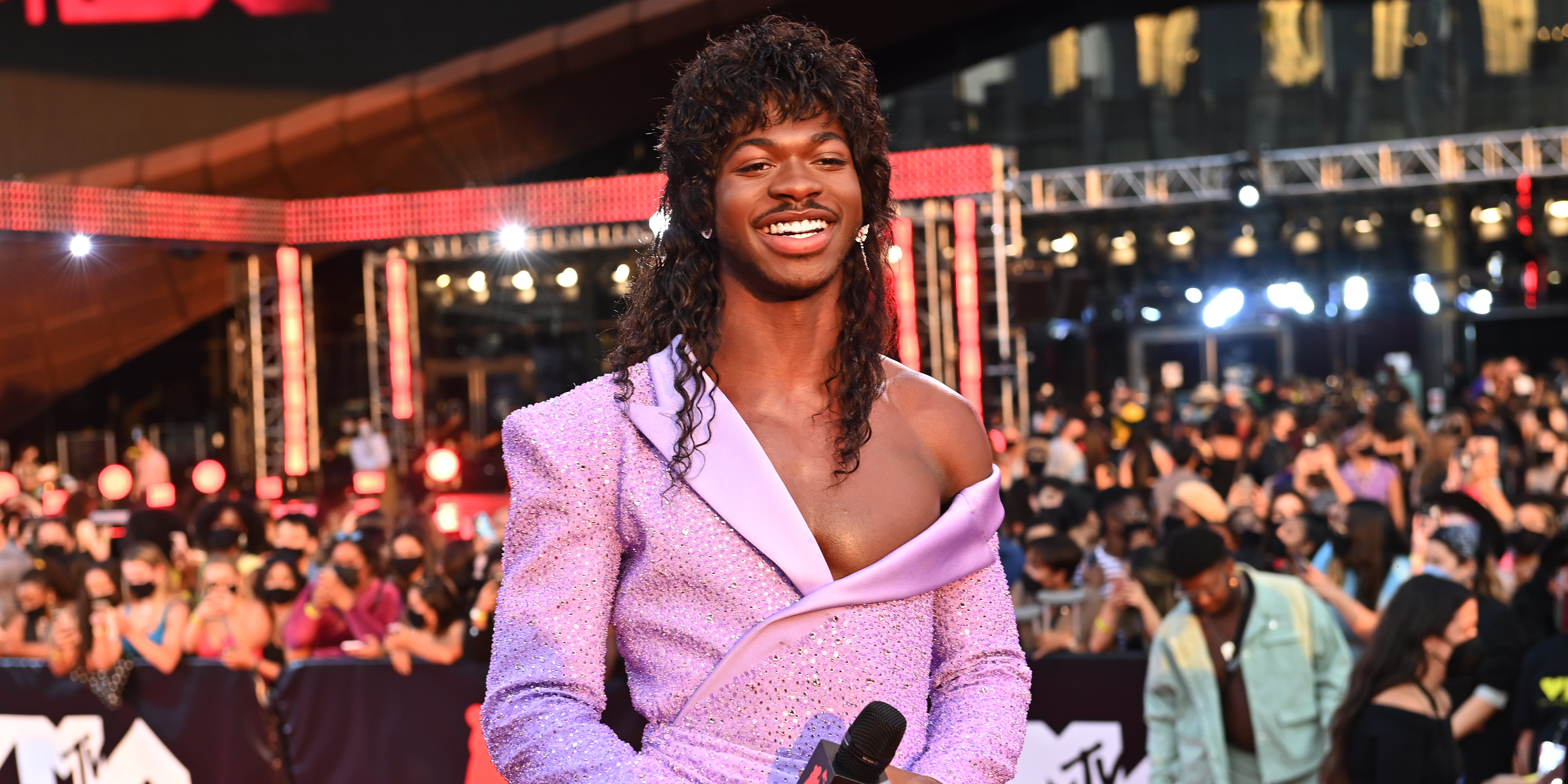 See Lil Nas X's Mullet Hairstyle on the MTV VMAs Red Carpet | POPSUGAR ...