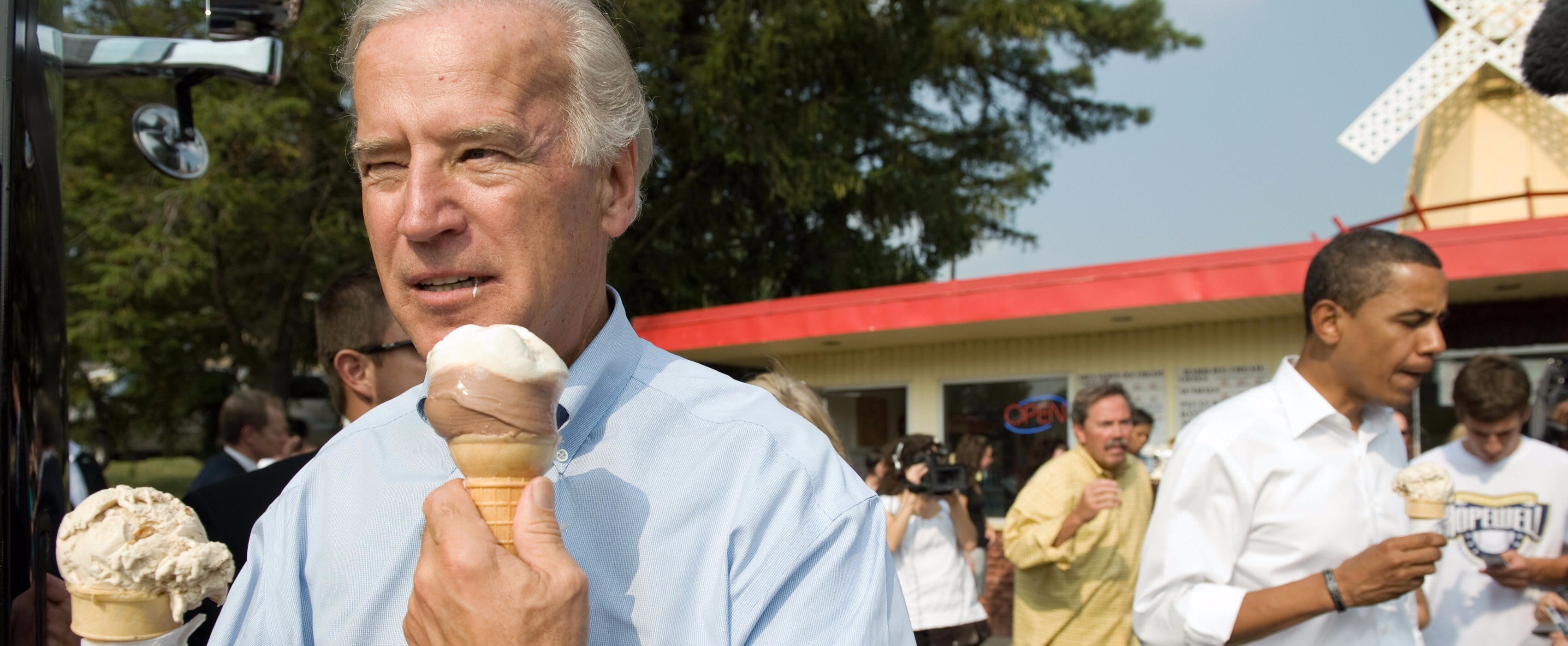 Joe Biden Eating Ice Cream CNN Video | POPSUGAR Celebrity