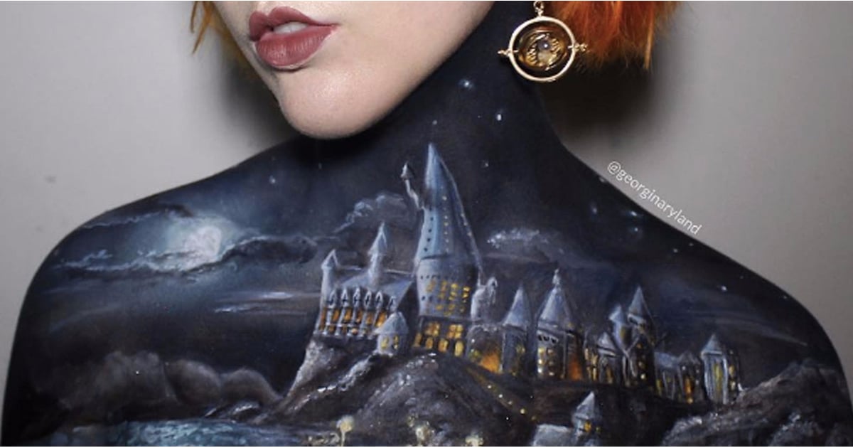 Makeup Artist's Harry Potter Hogwarts Body Painting | POPSUGAR Beauty