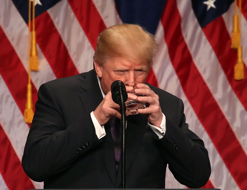 Donald Trump Drinking Water During a Speech December 2017 | PS News