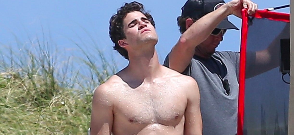 Darren Criss Filming American Crime Story in a Speedo | POPSUGAR Celebrity