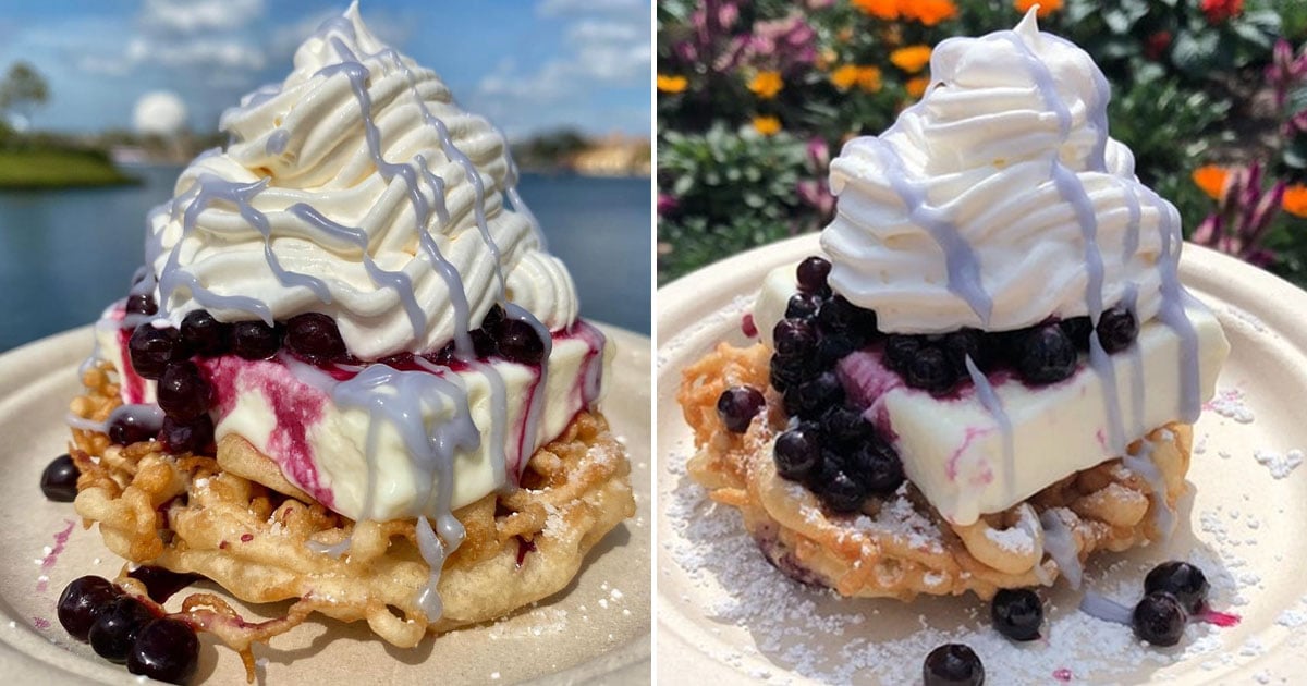 Epcot's Blueberry and Lemon Cheesecake Ice Cream Funnel Cake | POPSUGAR ...