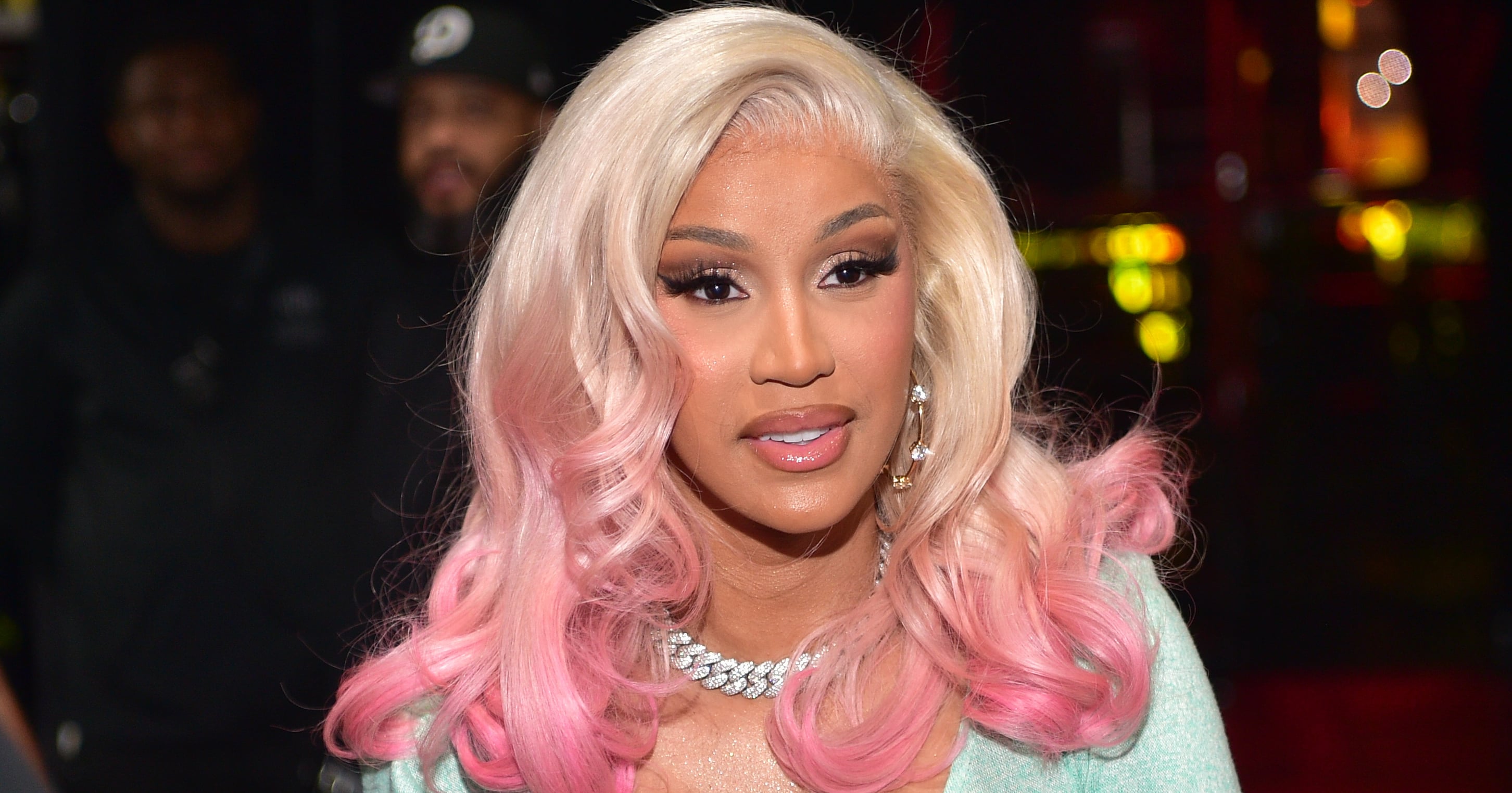 Cardi B's Mint Green Catsuit and Matching Hermès Kelly Bag | POPSUGAR ...