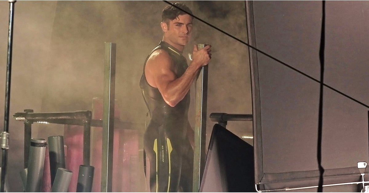 Zac Efron Filming Baywatch October 2016 | POPSUGAR Celebrity