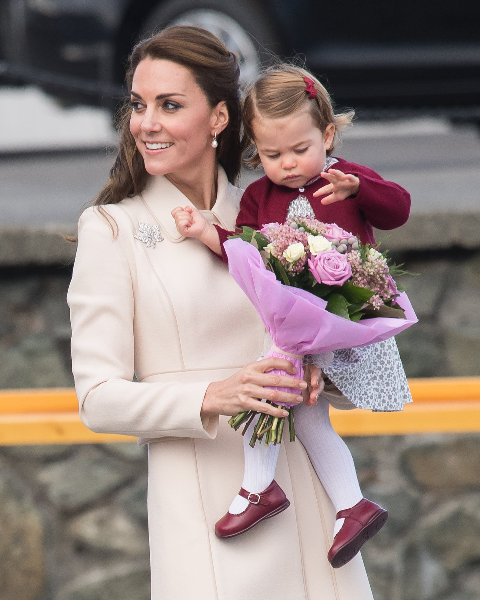 Princess Charlotte Smelling Flowers in Canada Pictures | PS Celebrity