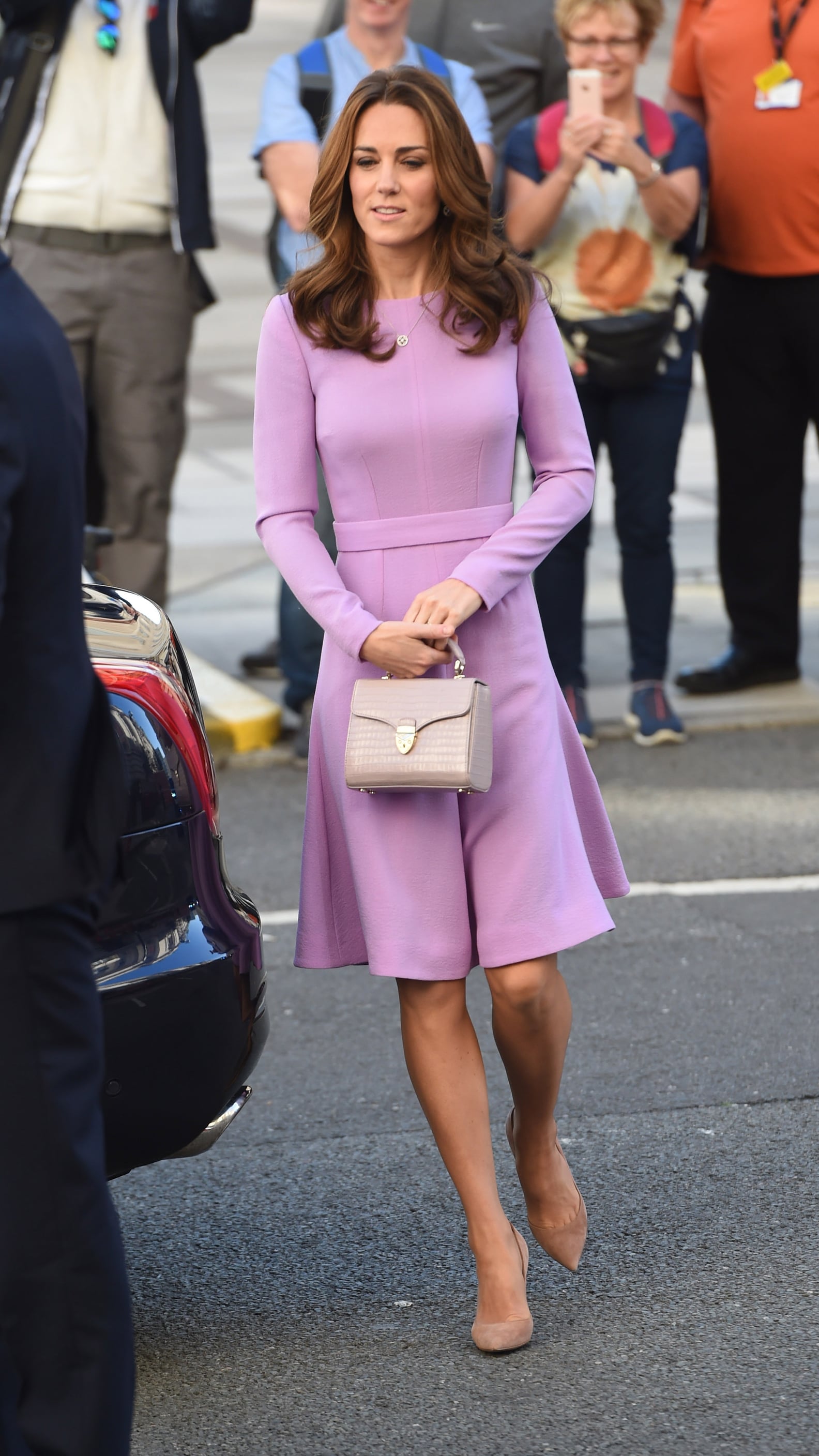 Kate Middleton Purple Bag From Aspinal of London 2018 | PS Fashion