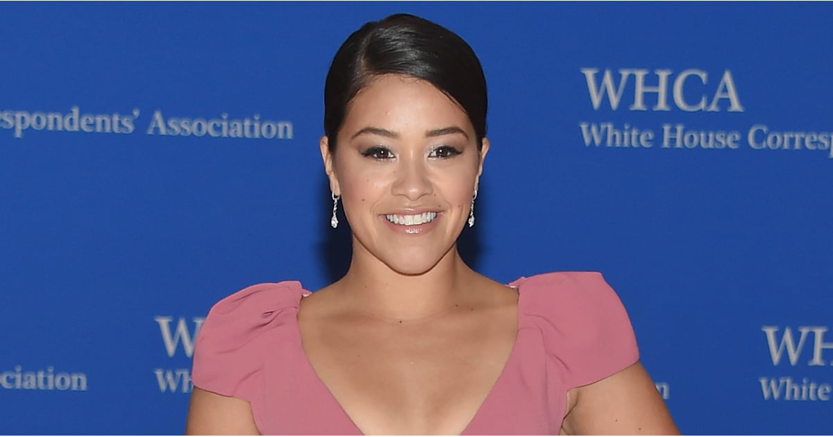 Gina Rodriguez Uses Fake Belly to Her Advantage | POPSUGAR Latina