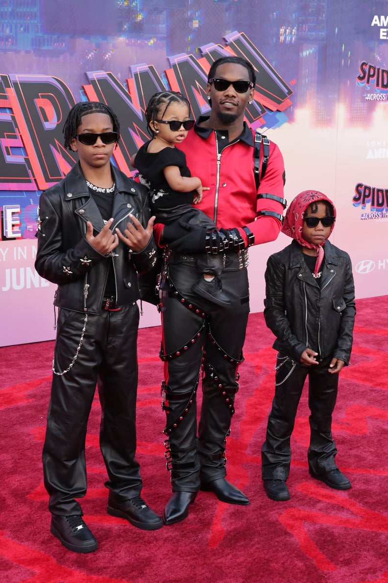 Offset and Sons Wave, Kody, Jordan at Spider-Man Premiere | PS Celebrity