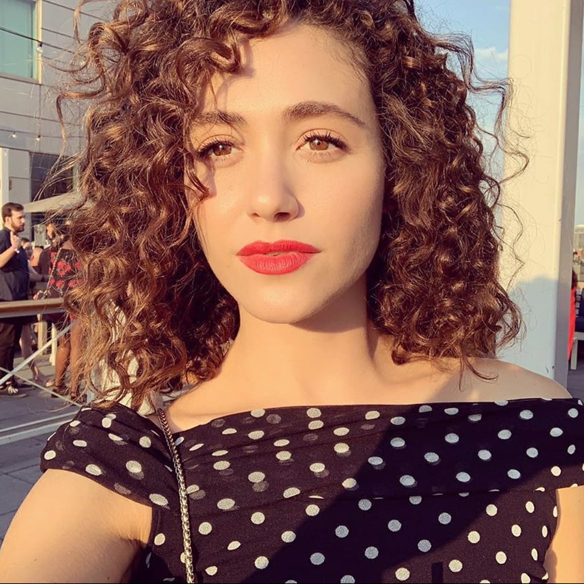 Emmy Rossum With Curly Hair August 2019 | PS Beauty