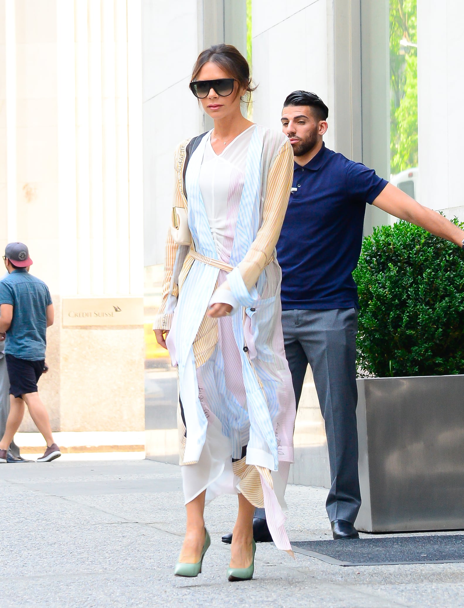 Victoria Beckham Green Heels in NYC 2018 | PS Fashion