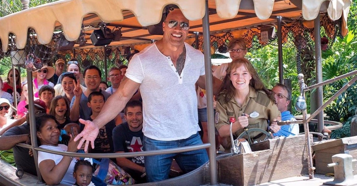 Dwayne Johnson on Disney's Jungle Cruise Ride Photo 2017 | PS Celebrity