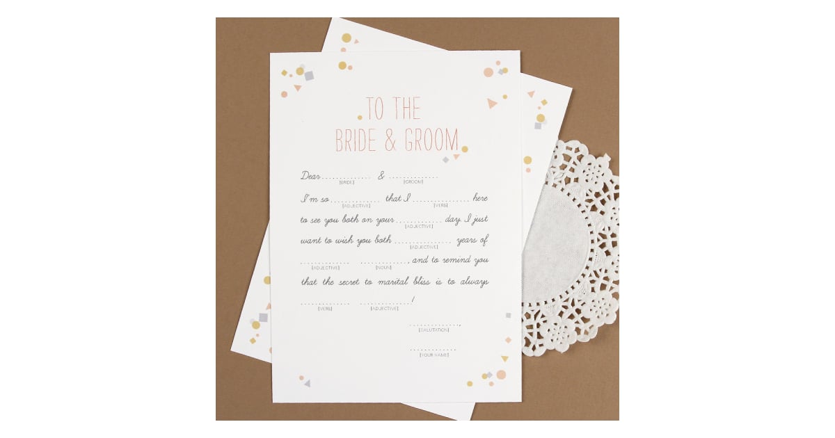Downloadable Mad Libs DIY Wedding And Ceremony Decor Pictures 