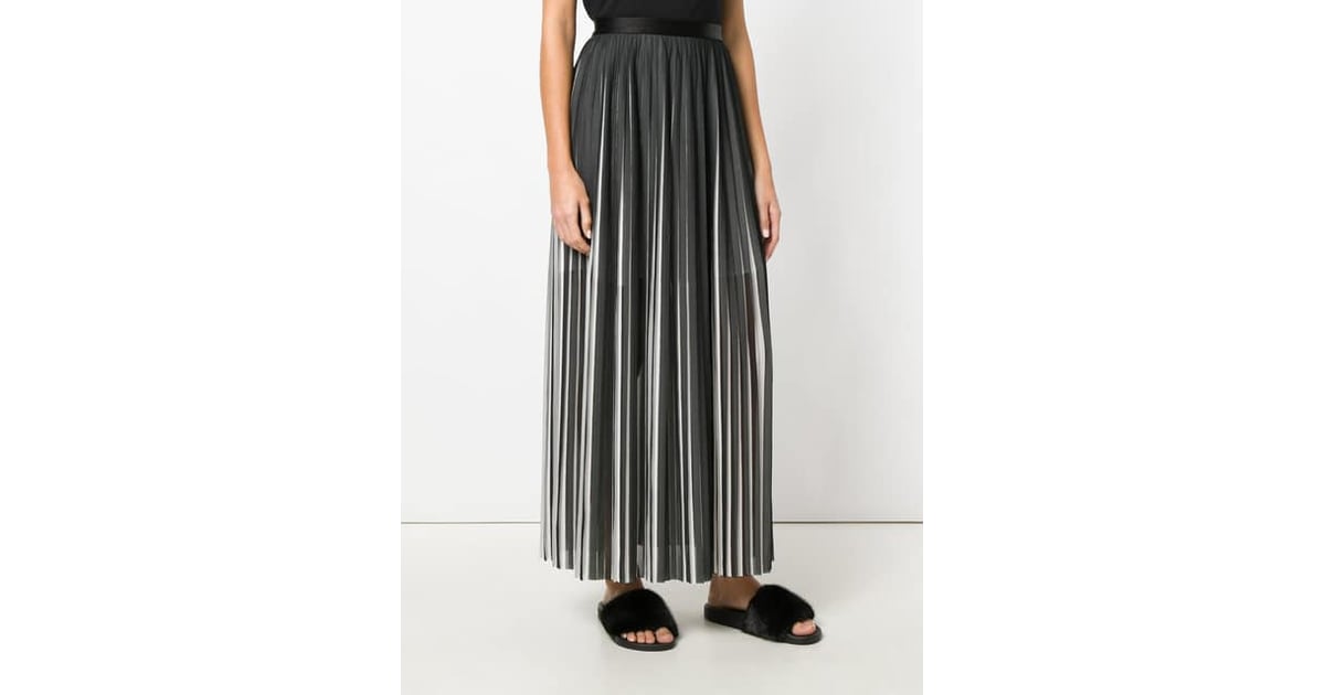 Karl Lagerfeld Pleated Maxi Skirt | Holiday Office Party Outfit Ideas ...