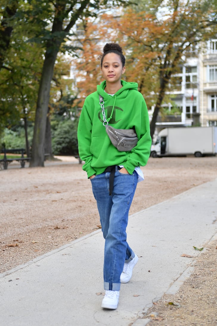 Swing An Edgy Style Over Your Hoodie To Toughen Up A Simple Outfit