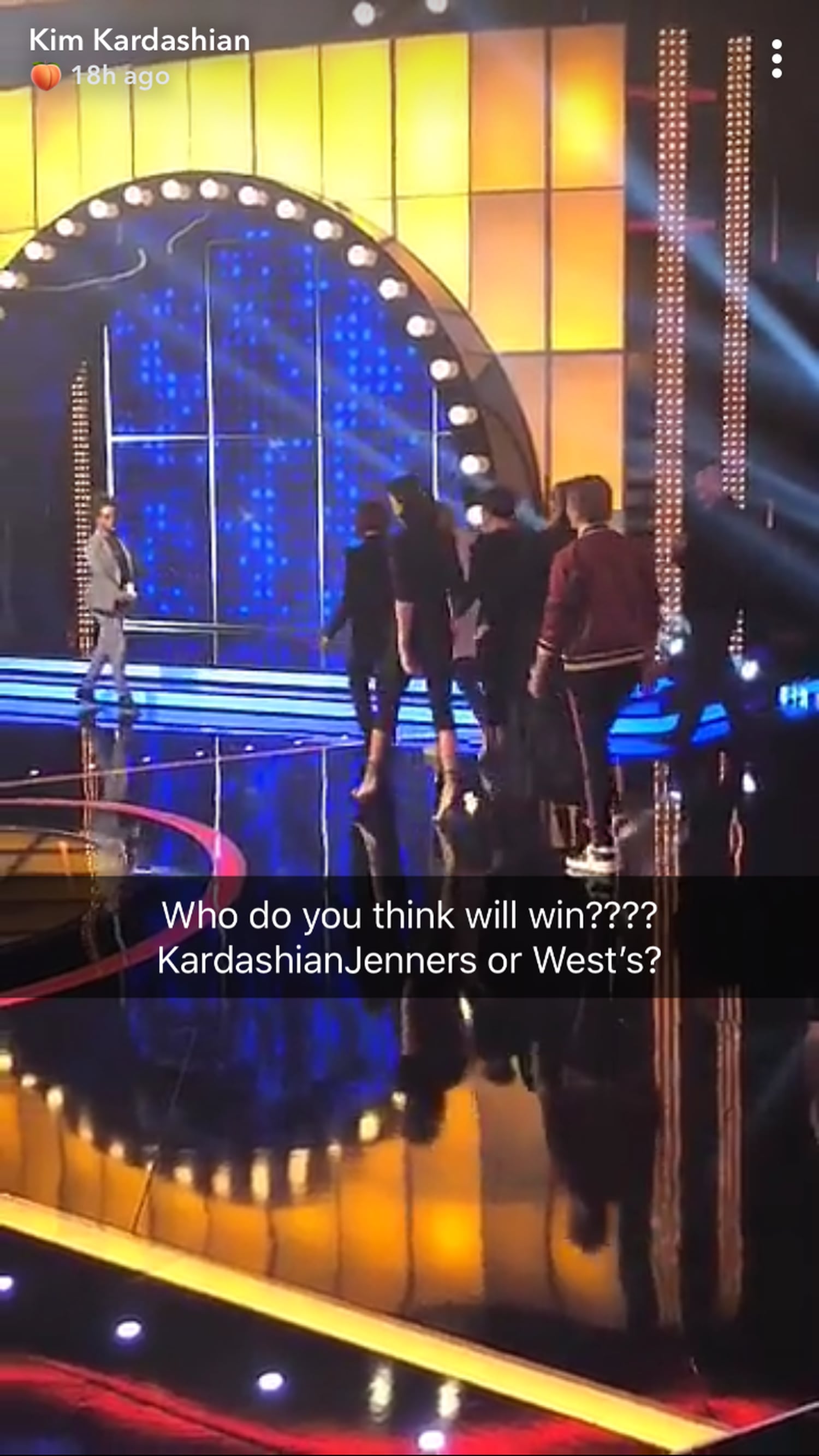 Kim Kardashian and Kanye West on Family Feud Snapchat Photos | PS Celebrity