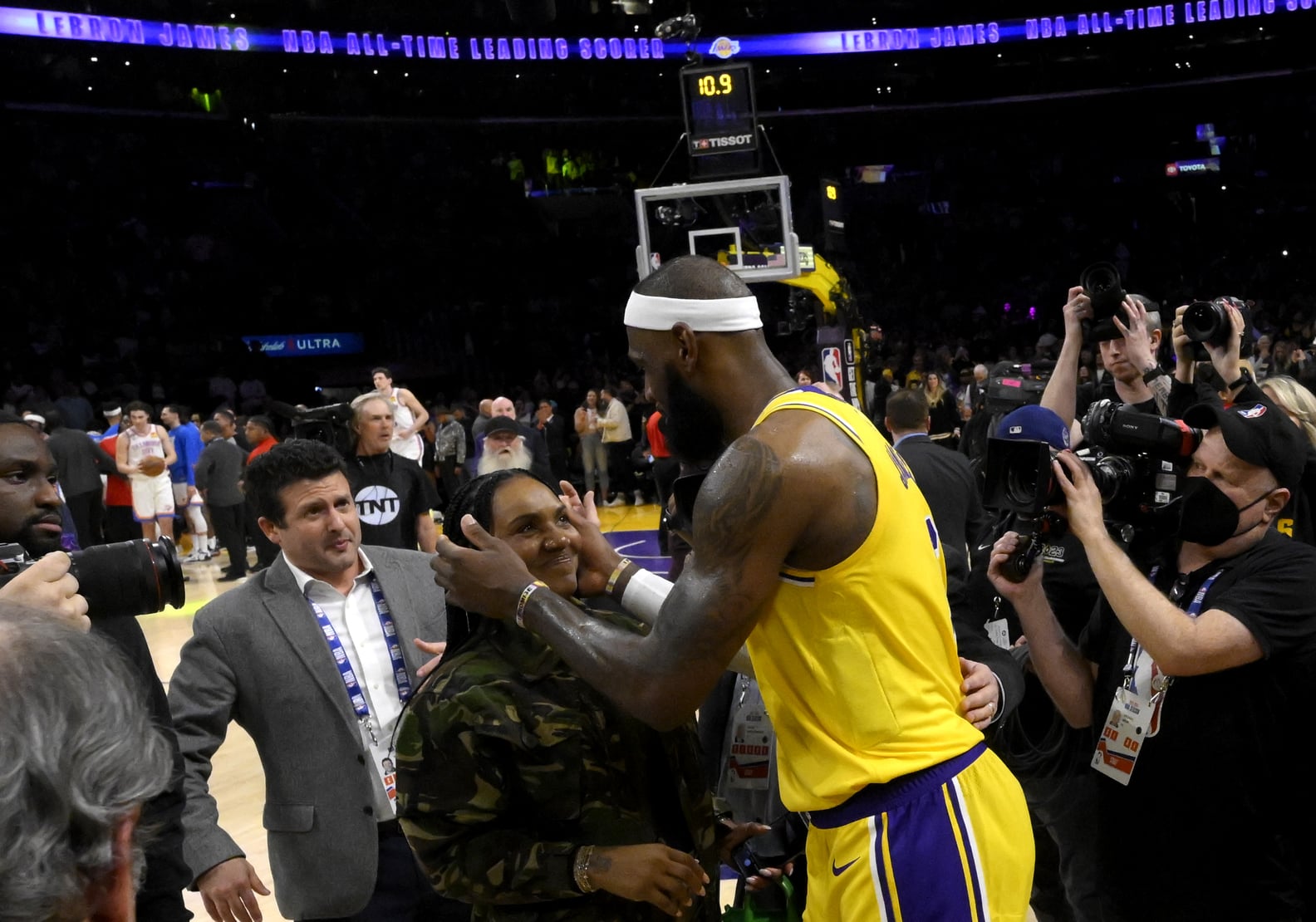 LeBron James Celebrates Record-Breaking Game With His Family | PS Celebrity