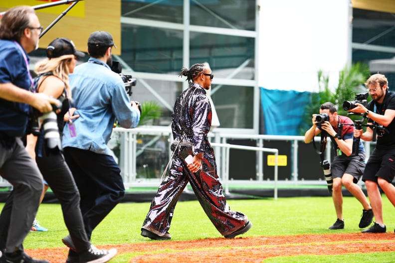 Lewis Hamilton Stuns in Sequined Outfit at Miami Grand Prix | PS Fashion
