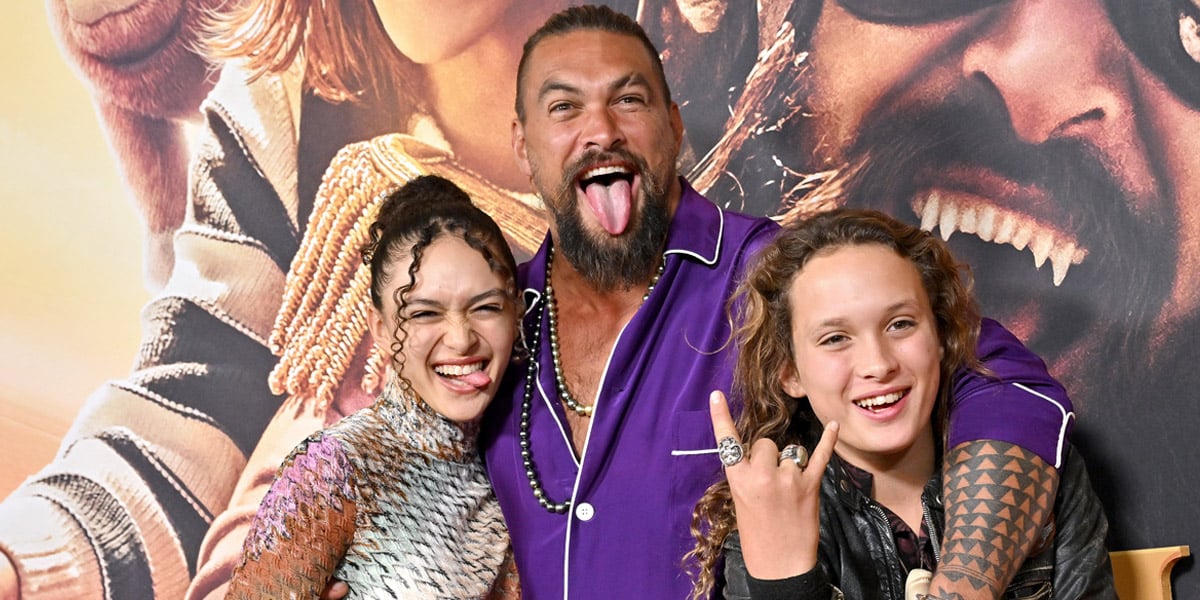 Jason Momoa and His Kids at Slumberland Premiere | Photos | POPSUGAR ...