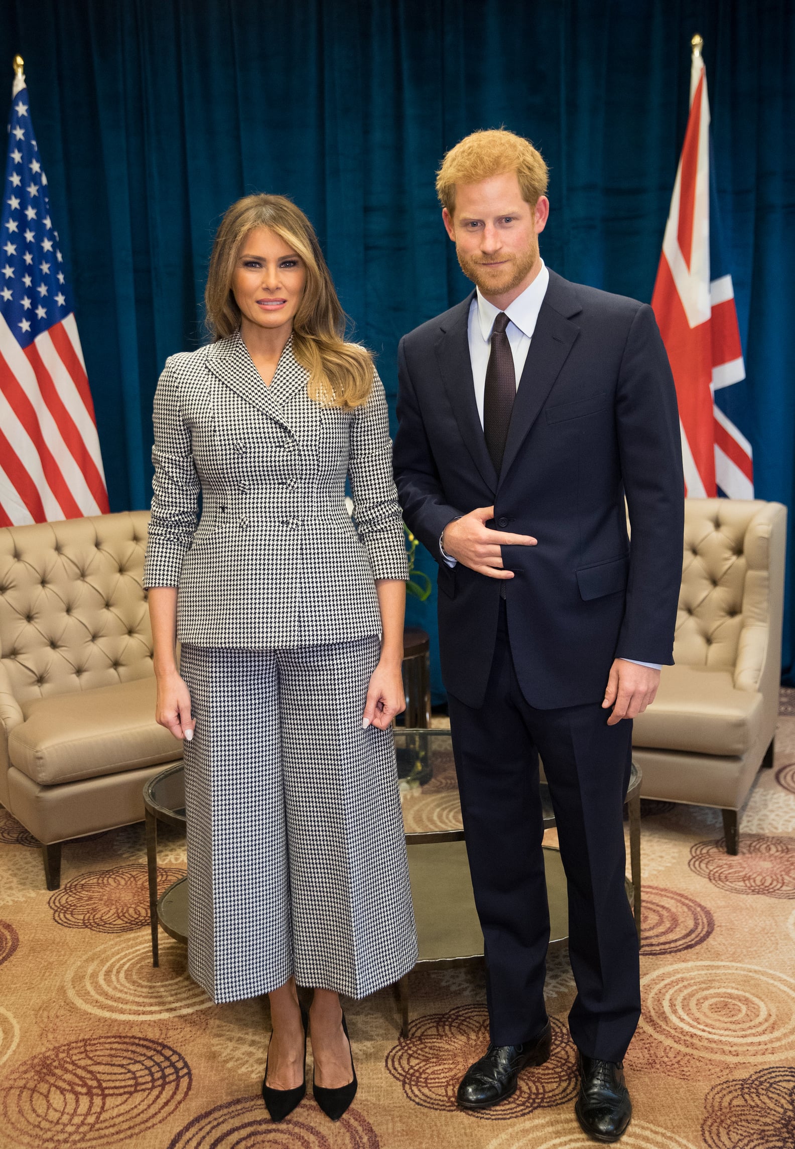Prince Harry Hand Gesture Pictures Popsugar Celebrity
