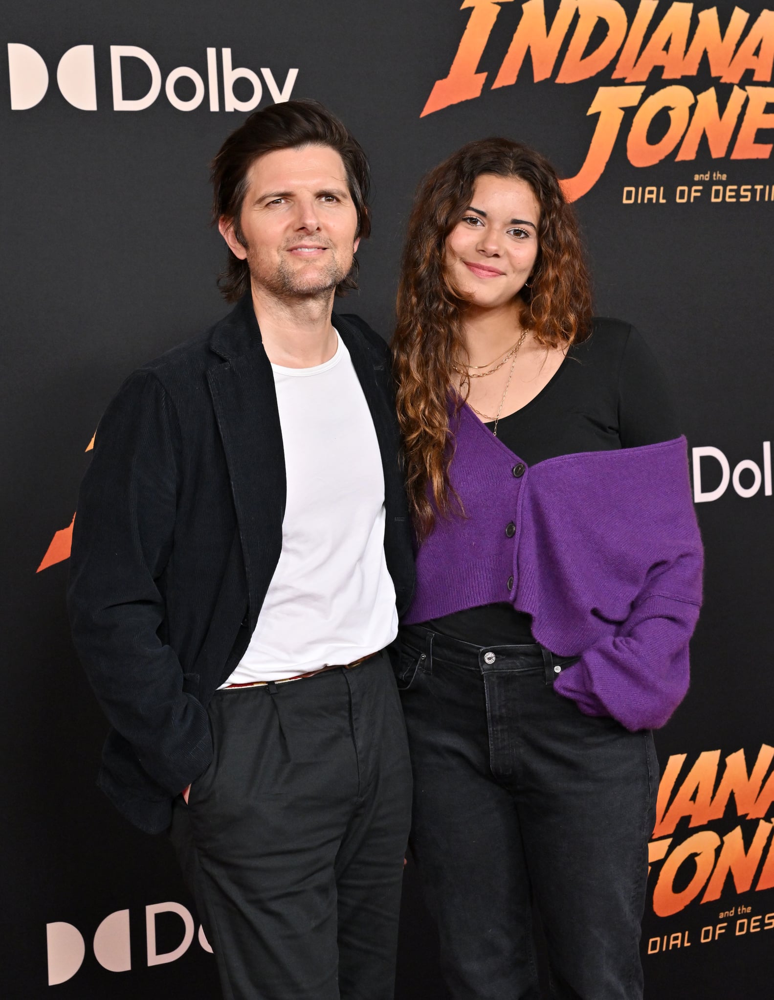 Adam Scott Brings Daughter Frankie to Indiana Jones Premiere | PS Celebrity