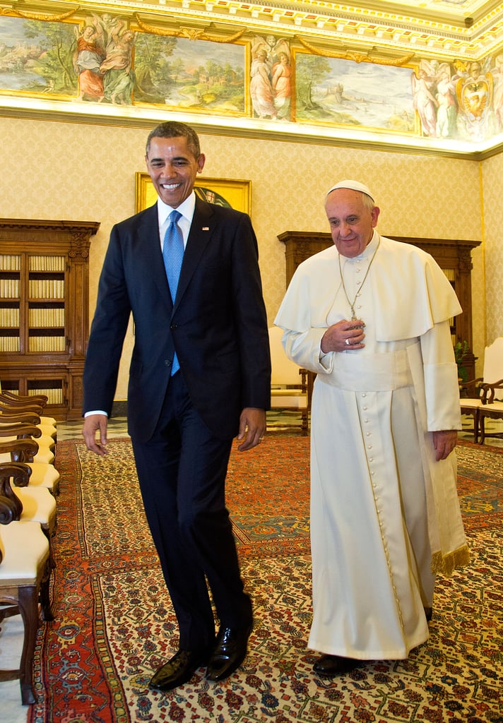 Barack Obama Meeting Pope Francis | Pictures | POPSUGAR Celebrity