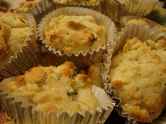 Chive-Flecked Spud Muffins