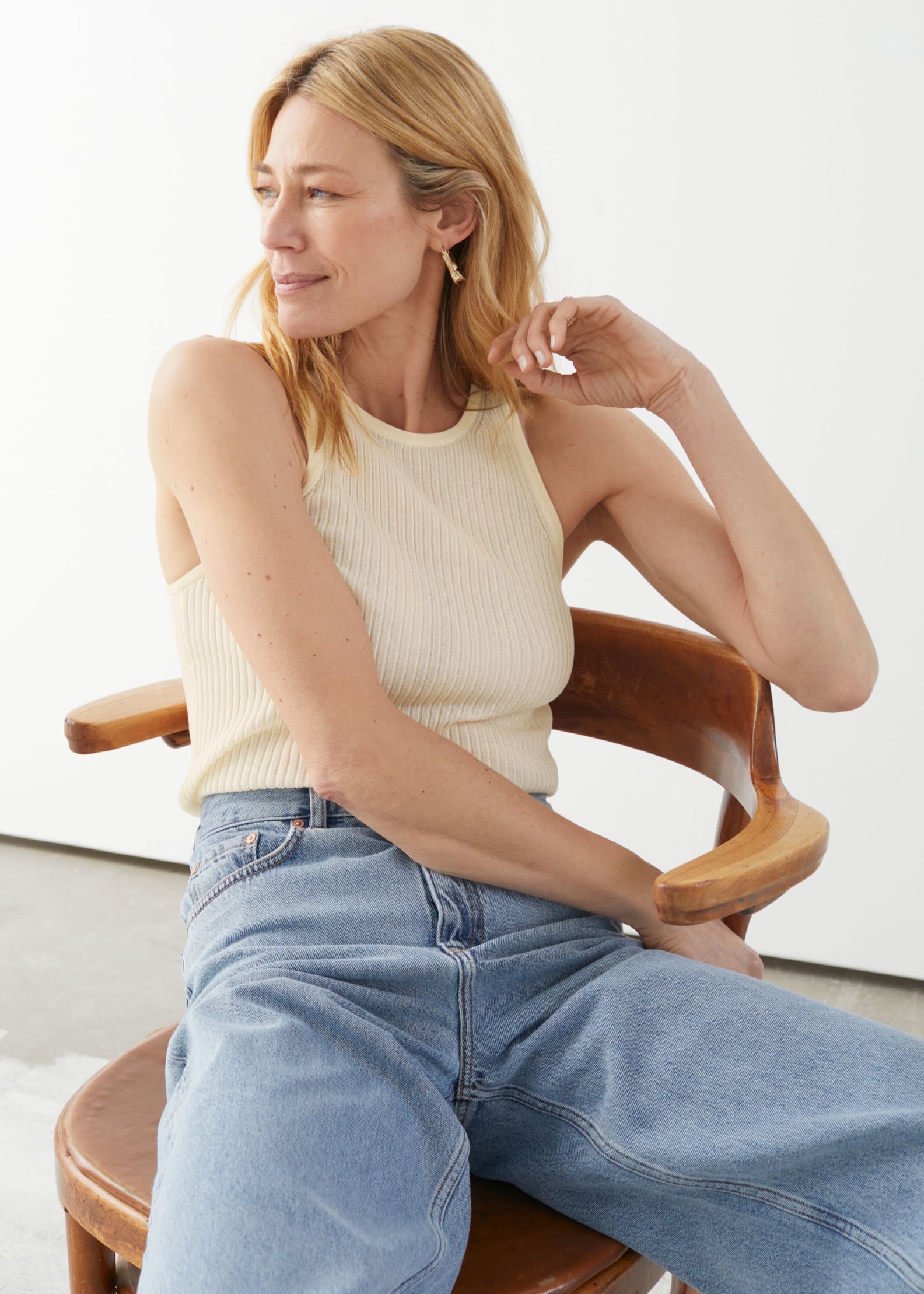 My Favorite Stay Home Look Is a White Ribbed Tank Top | PS Fashion