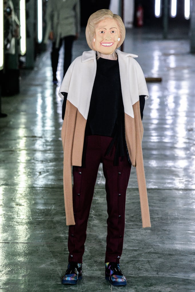 Models Wearing Donald Trump and Hillary Clinton Masks | POPSUGAR Fashion
