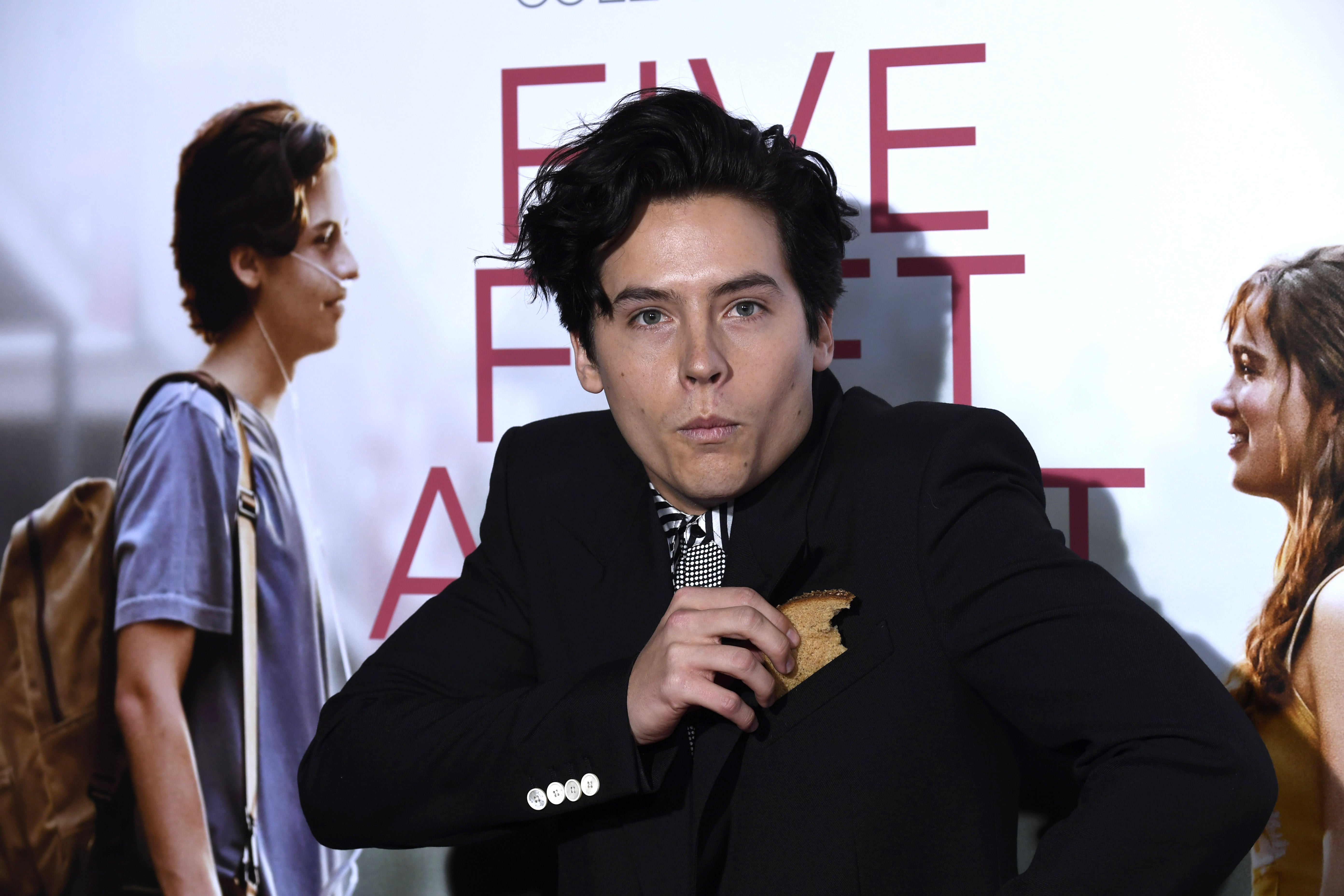 Cole Sprouse Brings Bread to Five Feet Apart Premiere | PS Celebrity