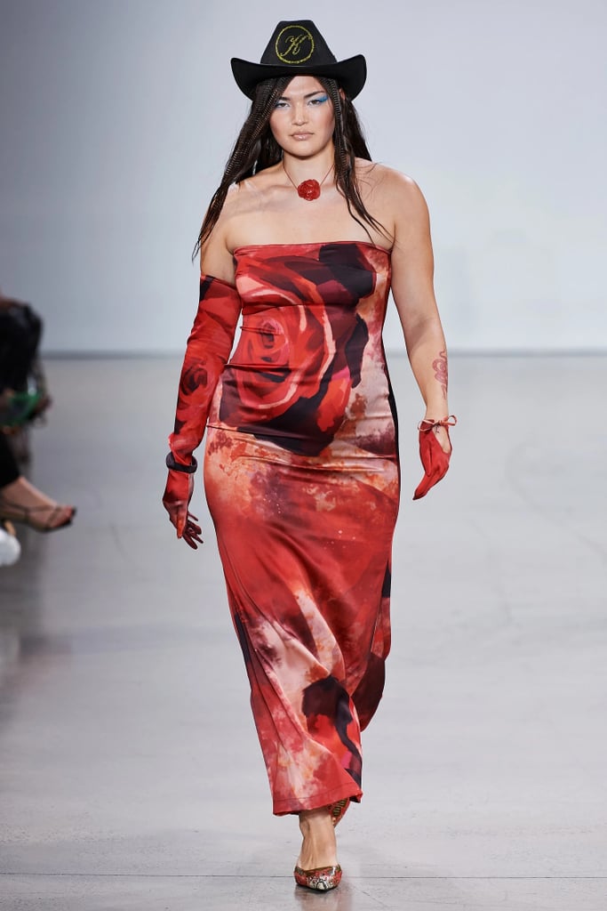 Shop Barbie Ferreira's Sultry Red Rose Dress and Gloves | POPSUGAR ...