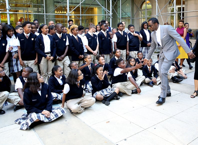 Diddy Opens Charter School in Harlem August 2016 | POPSUGAR Celebrity