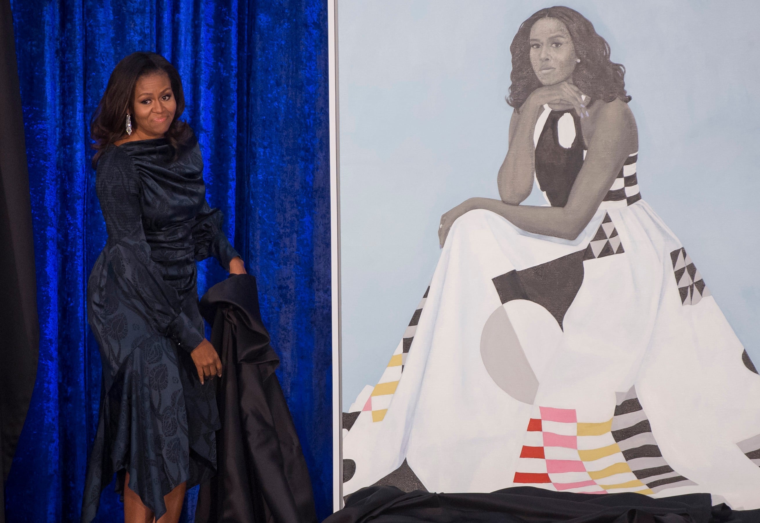 Michelle Obama's Blue Dress at Portrait Unveil | PS Fashion