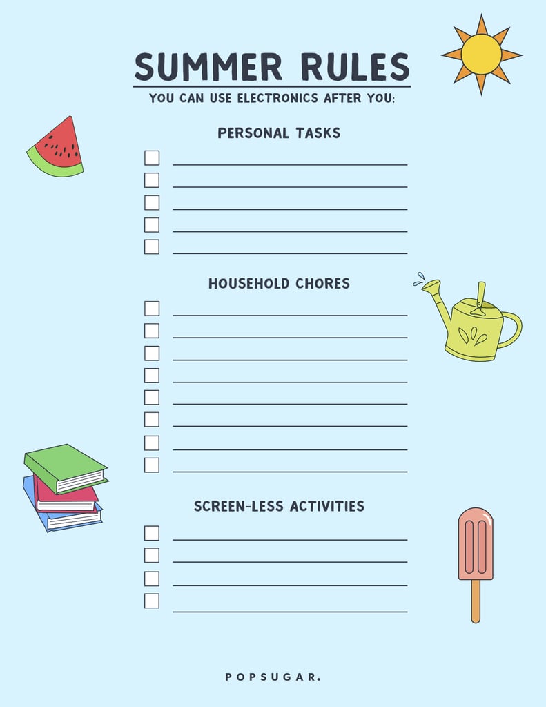 Screen Time Summer Rules For Kids 2021 | POPSUGAR Family