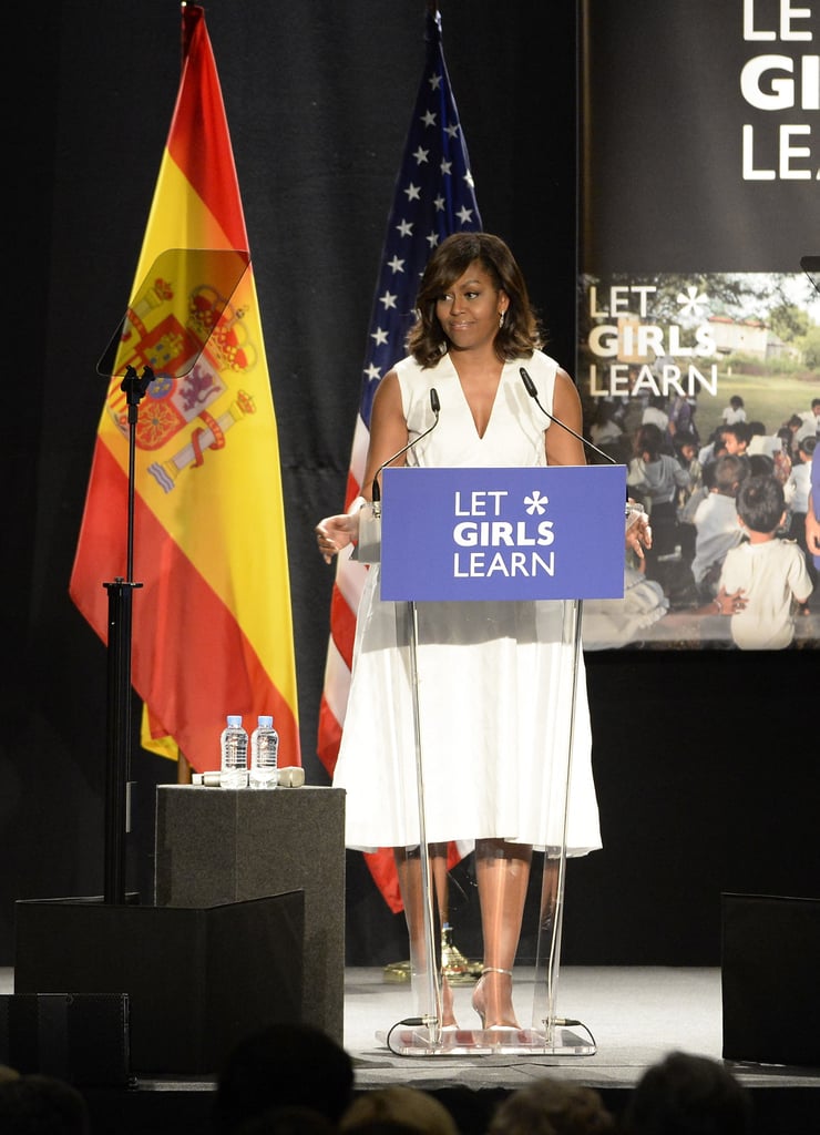 Michelle Obama Delpozo Dress in Spain June 2016 | POPSUGAR Fashion