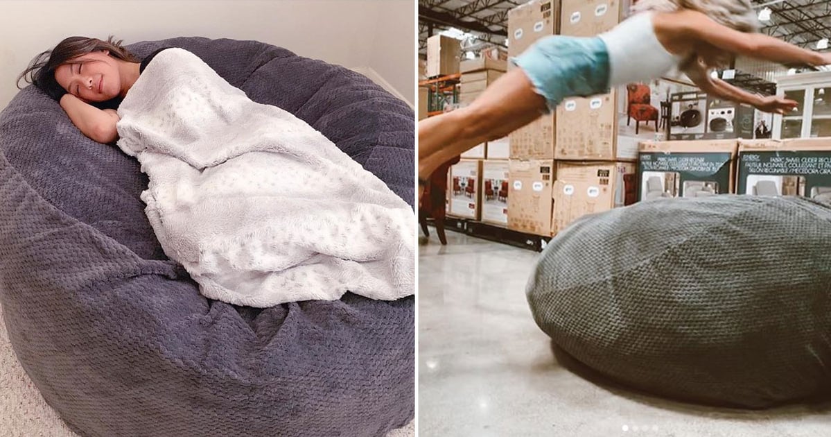 Lila faux suede bean bag store