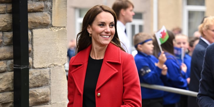 Kate Middleton Wears Red L.K. Bennett Spencer Coat in Wales | POPSUGAR ...