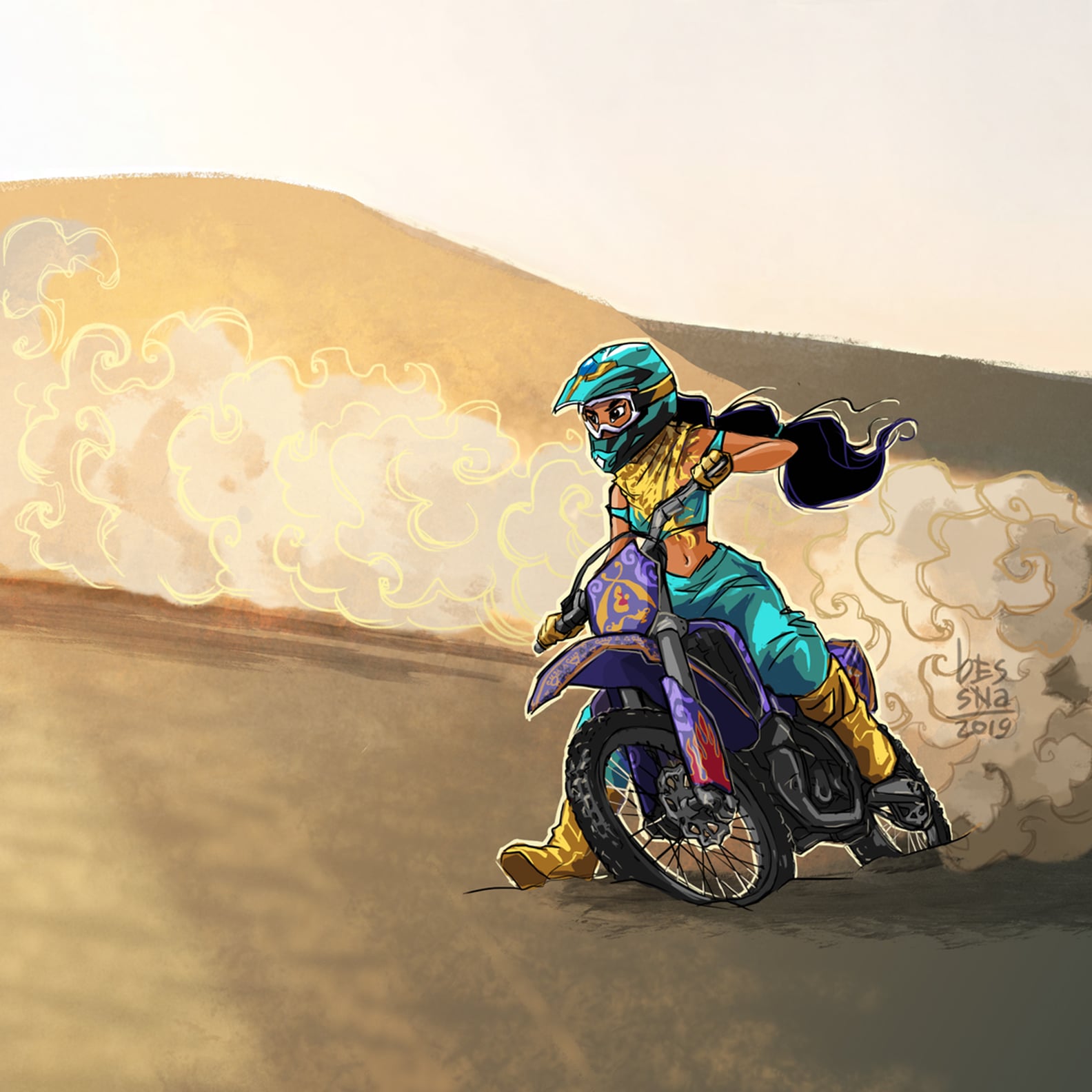 Disney Princesses Riding Motorcycles Artwork | PS Smart Living