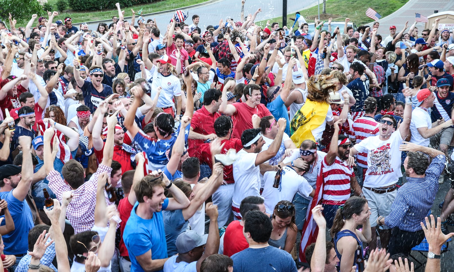 US Fans Celebrate First World Cup Win | Pictures | PS Celebrity