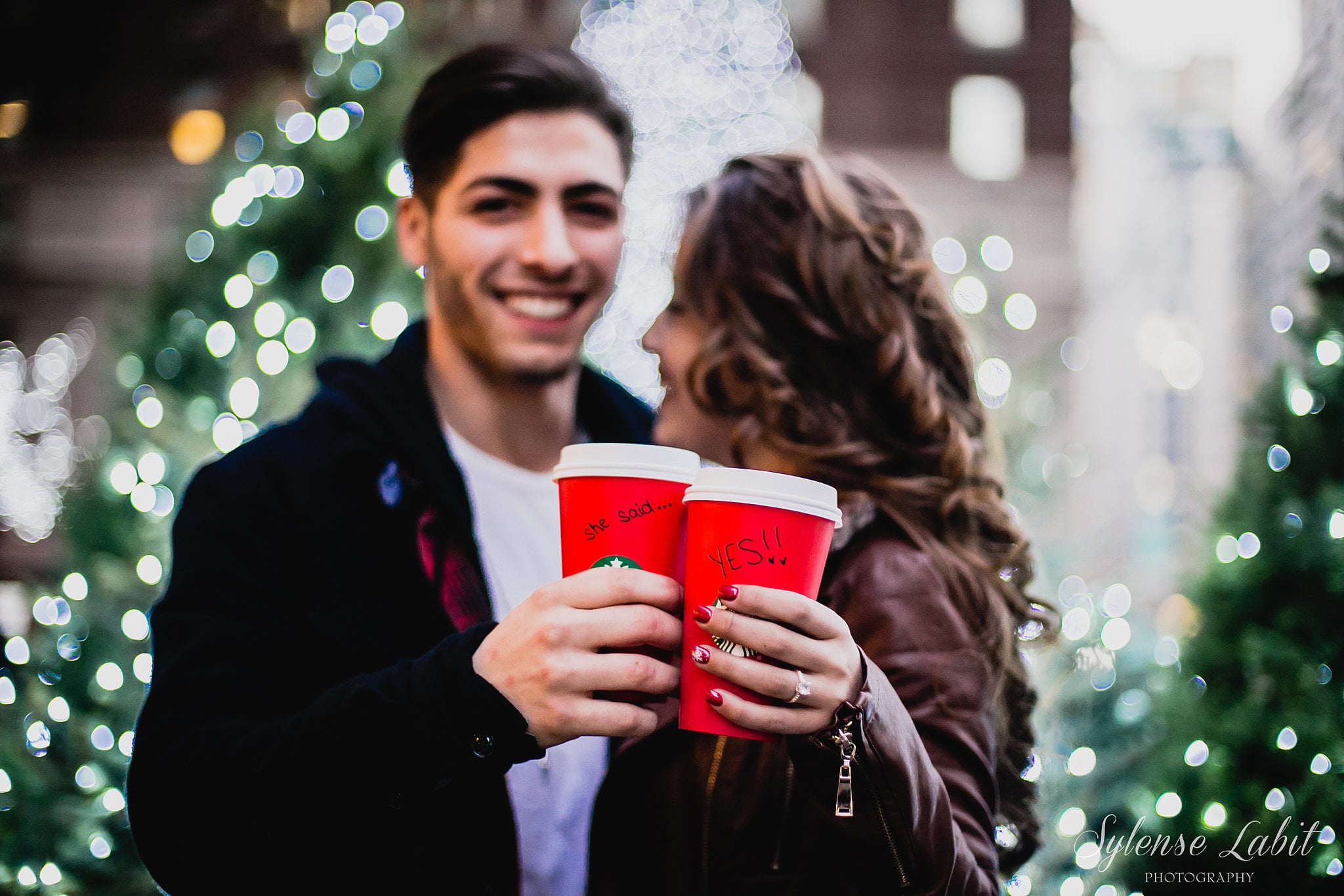 Christmas Engagement Photos in New York | PS Love