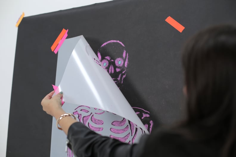 DIY Chalk Skeleton Backdrop | POPSUGAR Smart Living