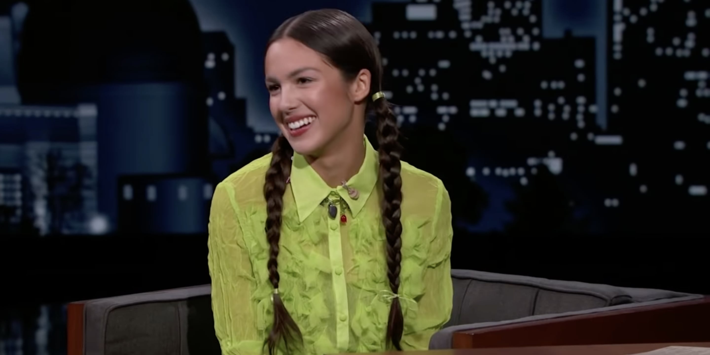 Olivia Rodrigo's Pigtail Braids on Jimmy Kimmel Live | POPSUGAR Beauty