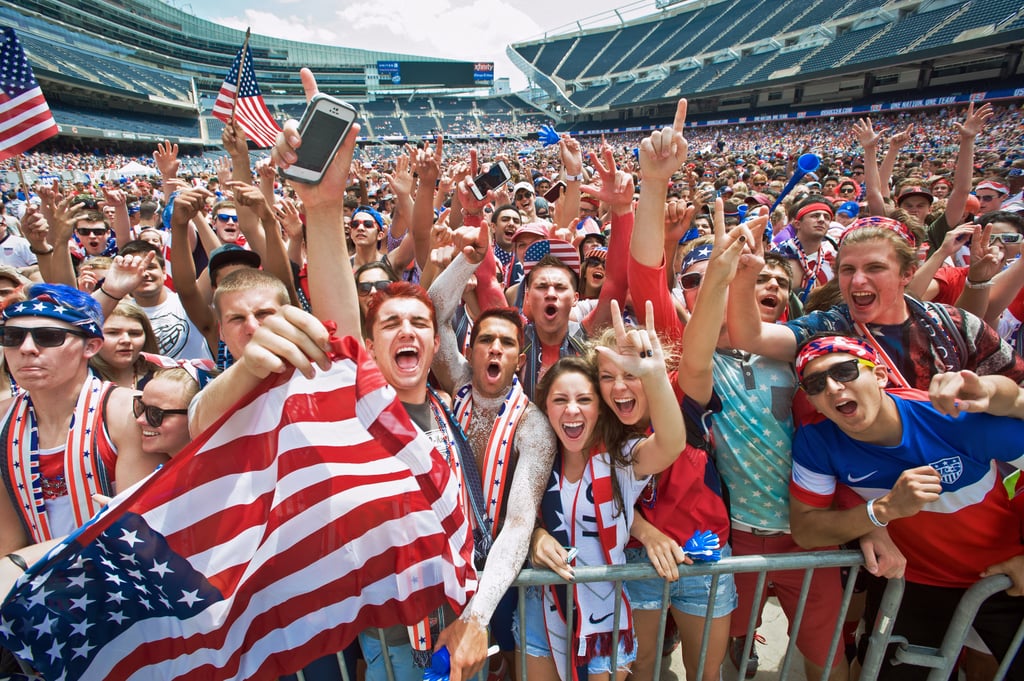 USA fans went wild while watching the game against Belgium in Chicago ...