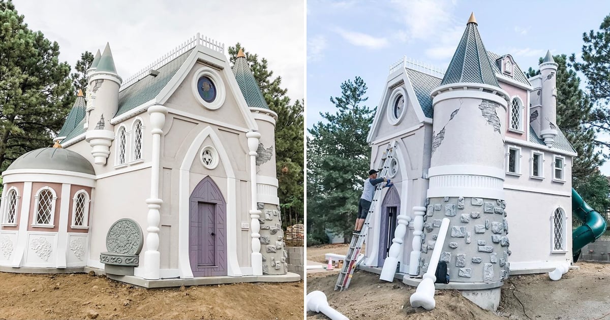 Giant Beauty and the Beast Playhouse For Kids Photos | POPSUGAR Family