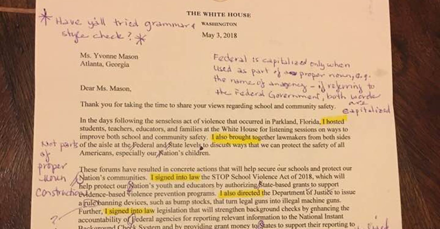 English Teacher Edits Trump-Signed Letter | PS News