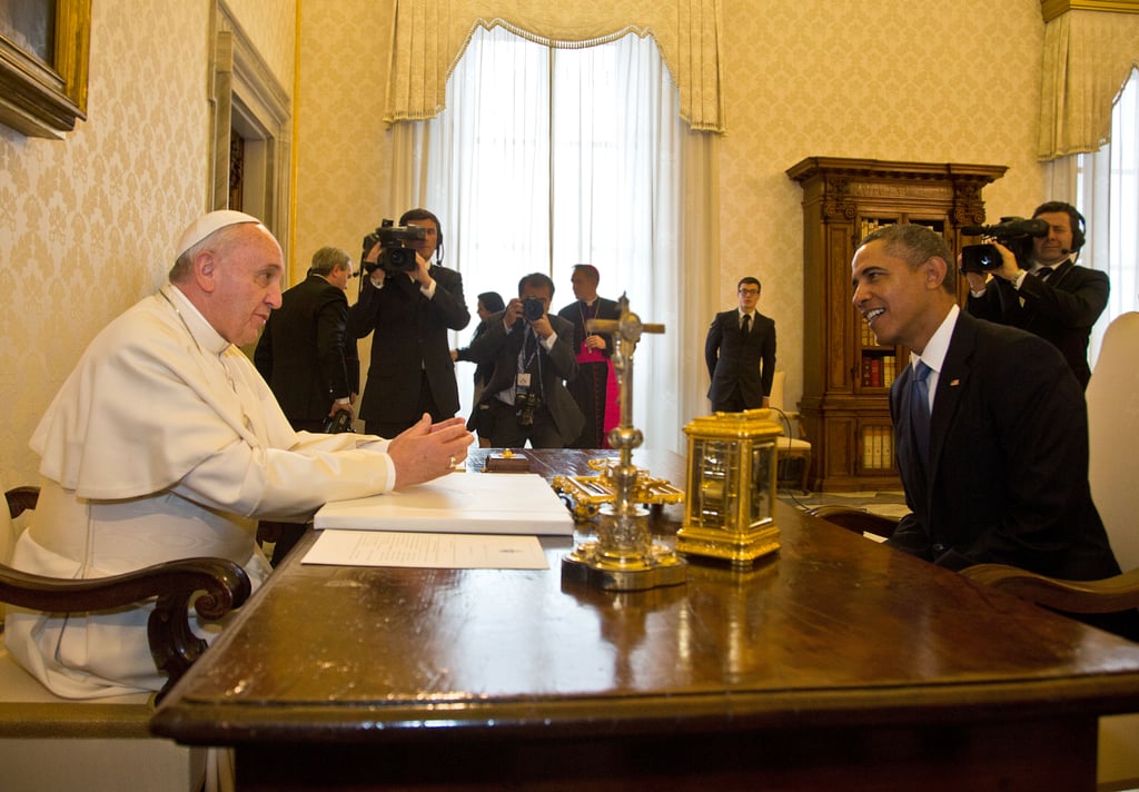 Barack Obama Meeting Pope Francis | Pictures | POPSUGAR Celebrity
