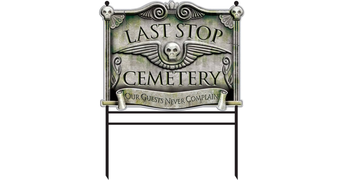 Halloween Cemetery Sign | Best Target Outdoor Halloween Decorations ...